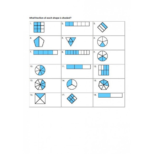 What Fraction of Each Shape is Shaded | Shaati Education