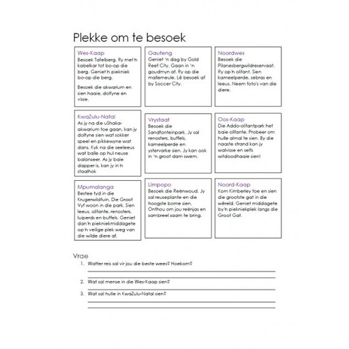 Afrikaans FAL Comprehension: 'Tafelberg' | Shaati Education