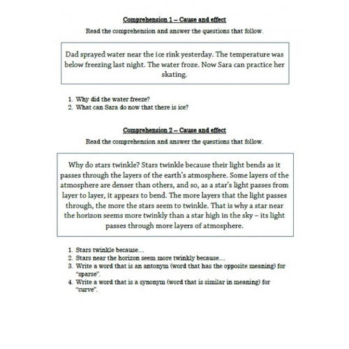 Comprehension: Cause and Effect | Shaati Education
