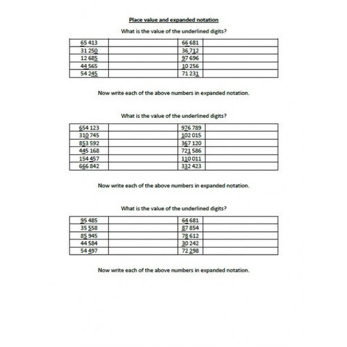 Expanded Notation and Place Value to Hundred Thousands | Shaati Education