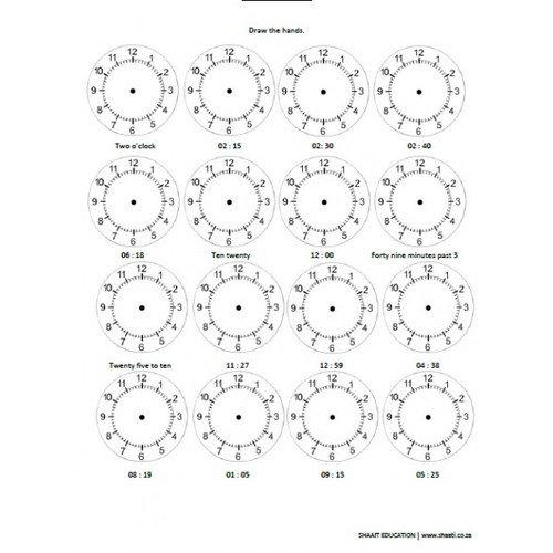 Digital Time Worksheets for Grades 5-6 - Minute Intervals | Shaati ...