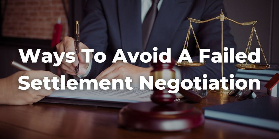 When Personal Injury Settlement Talks Fail