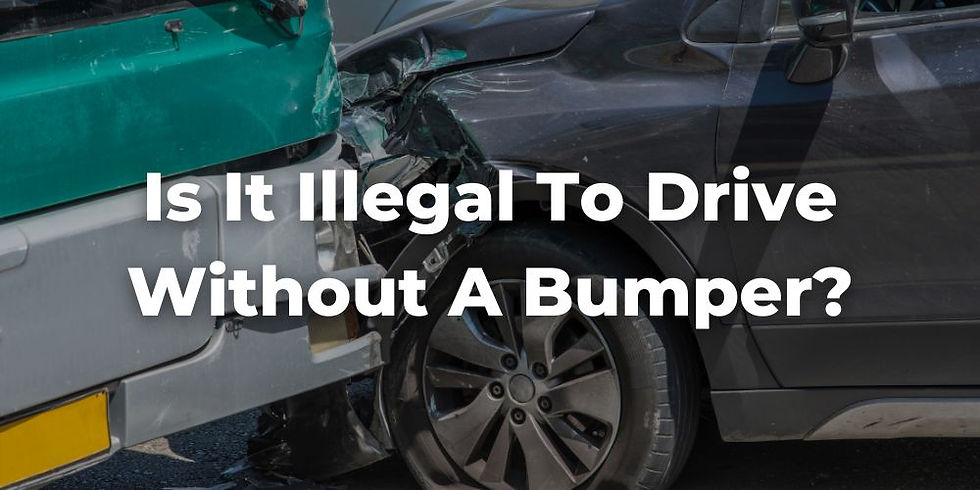 Is It Illegal To Drive Without Front Bumper