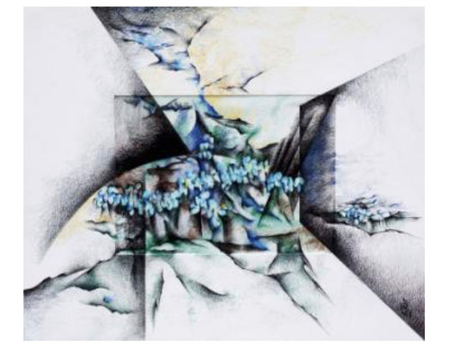 Flight | Behrouz Nournia | Color pencil on museum board and mylar | 38 ...