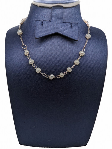 32 Inch Pearl Necklace for formals | Silver Oak