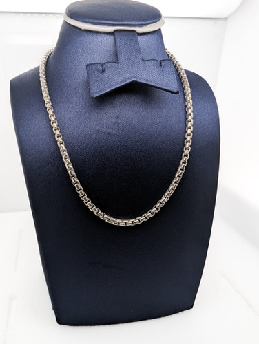 Men's Silver Box Chain | Silver Oak