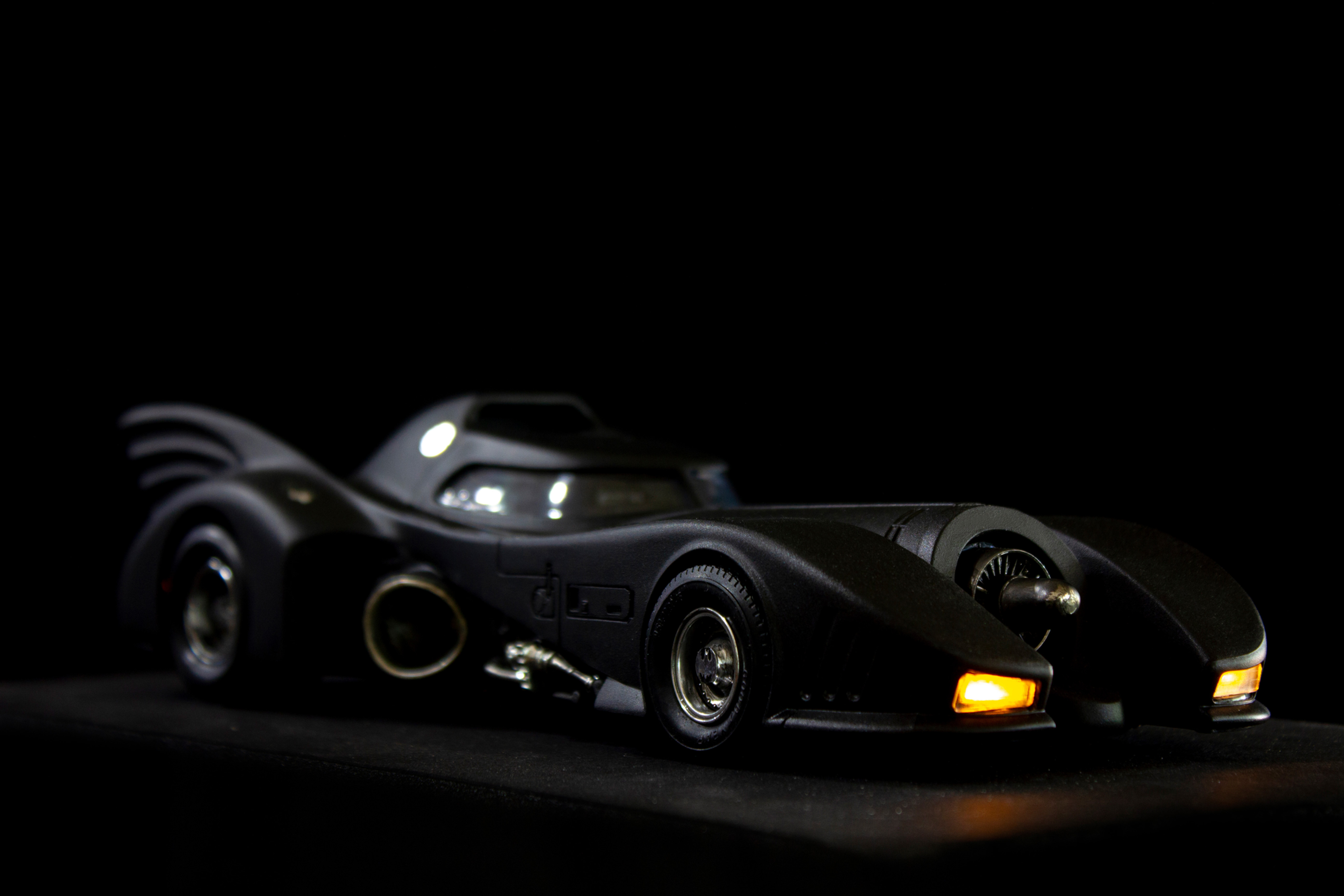 The BatmobileAMT 1/25 scale model with custom LED lighting built in 2021
