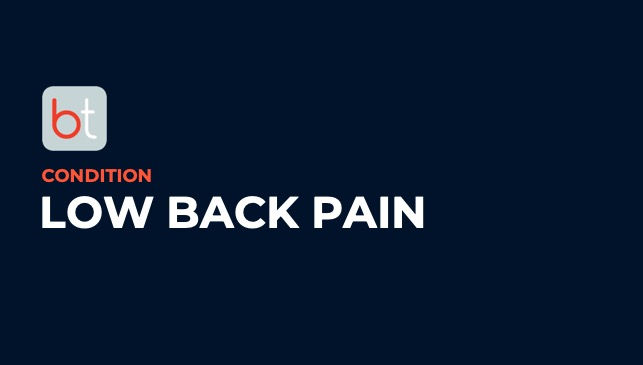 Low Back Pain Condition Overview | BackTable MSK