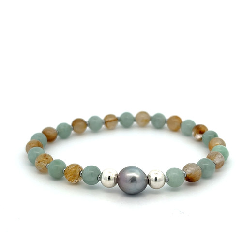 Earth Beaded Bracelet | Liddon Pearls