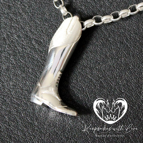 Sterling Silver Dressage Riding Boot - CUSTOM - P373 | KWL Collection