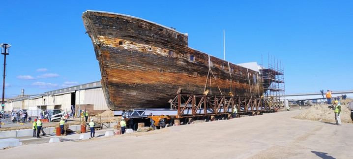 Moving the ship 2024 | Clipper Ship City of Adelaide