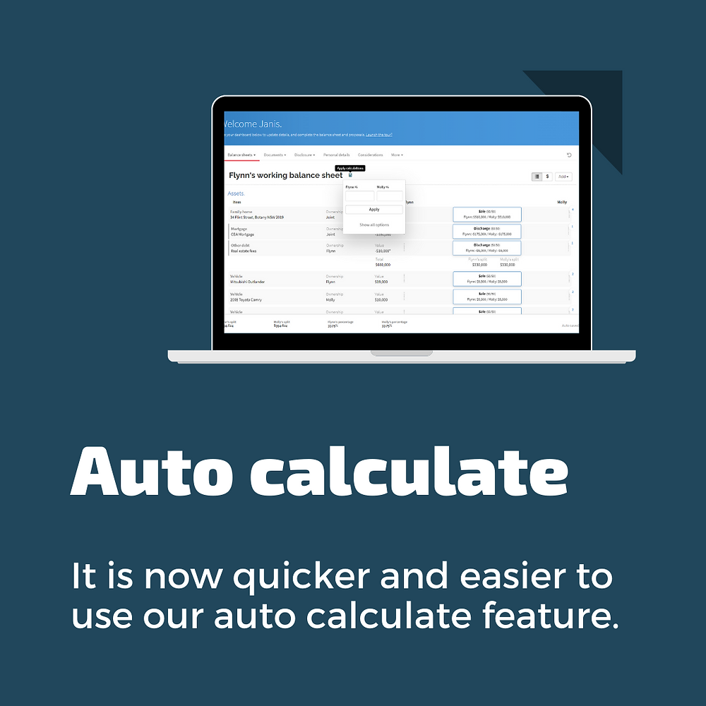 Dashboard - using auto calculate