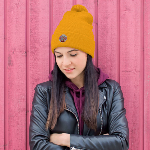 'Cigarette Mom' Official Logo | Pom-Pom Beanie | Sarah Beth Terry