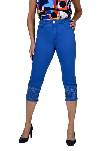 Frank Lyman Royal Blue Bedazzled Jean | Spoiled Rotten