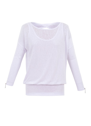 Marble White Scoop Back Top | Spoiled Rotten