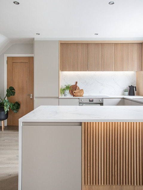 Decorative slat wood panels | Studio 84 Kitchens | Newry, Northern Ireland