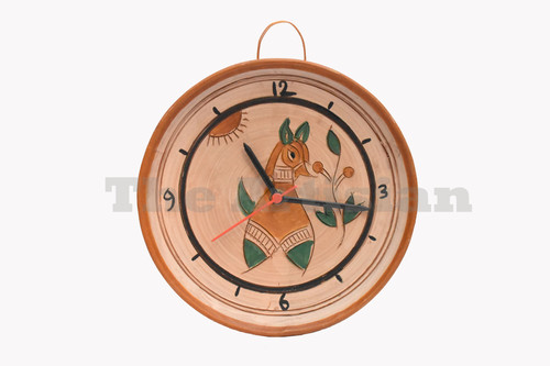 Terracotta Wall Clock Unique Design | The Artisian