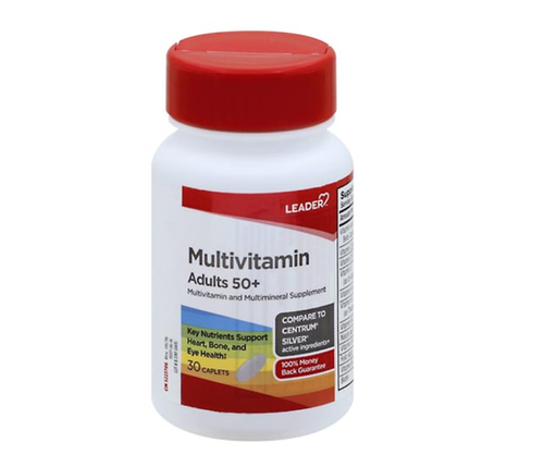 Leader Multivitamin, Adults 50+, Caplets 30 ea | Harbor Town Pharmacy