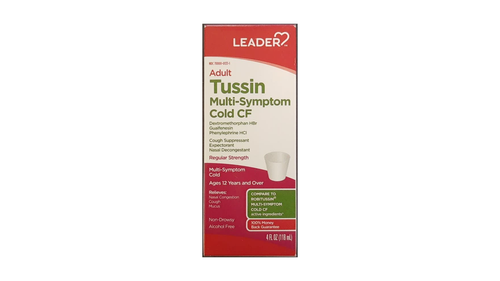 Leader Adult Tussin Multi-Symptom Cold CF, 4 fl oz | Harbor Town Pharmacy