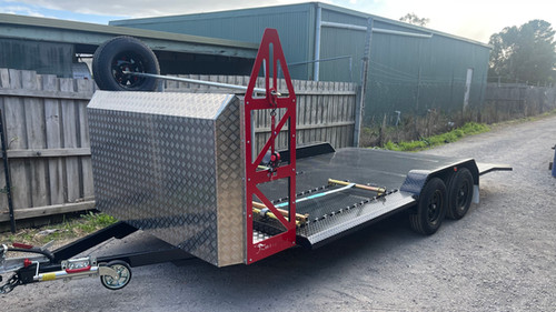 2.8ton Beaver Back Car Trailer with QuickLash System & Tyre Rack. Model ...