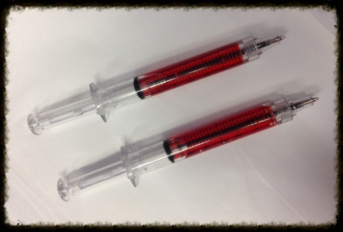 Blood "the Cure" Ink Pens (Set of 2) | Vampire Stalkers