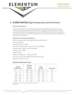Data Sheets | elementum3d