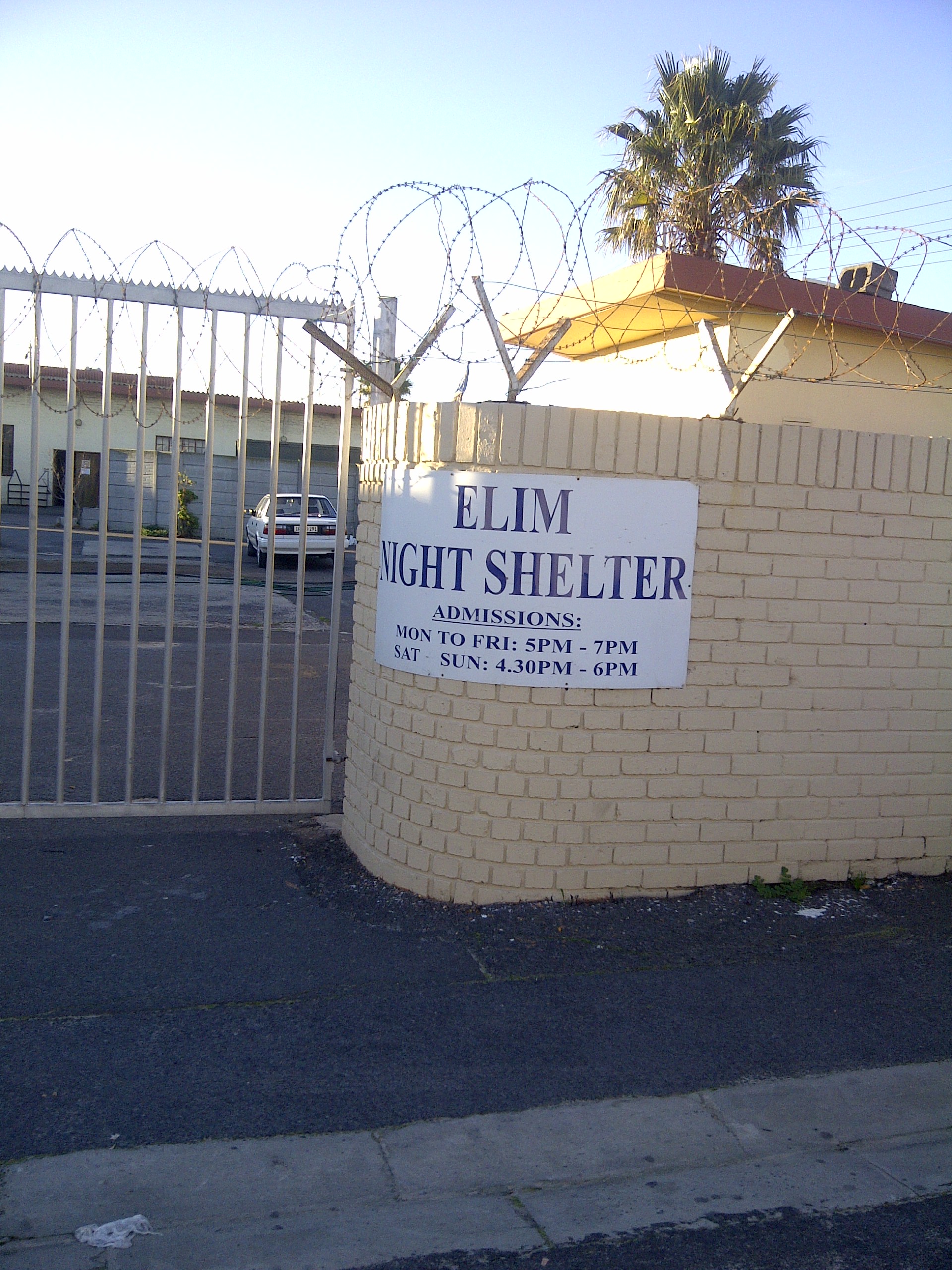 Elim Night Shelter,Elsies River,Cape Town, South Africa | Form