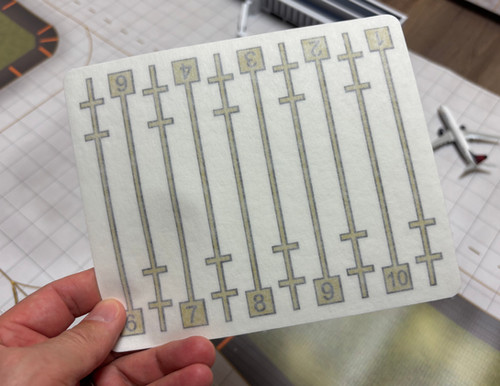 1/400 Scale Aircraft Simple Parking Line Sticker Decal Sheet | model ...