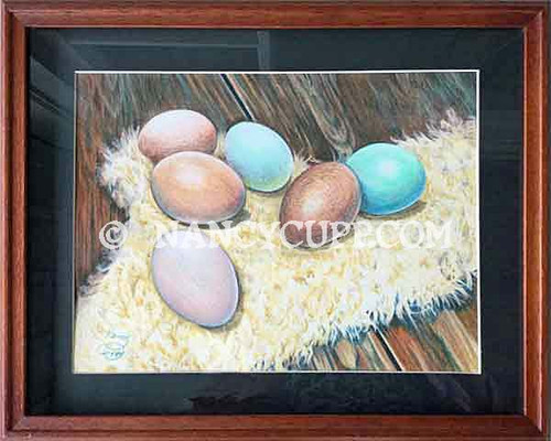 SOFT EGGS: original colored pencil drawing | Nancy Cupp