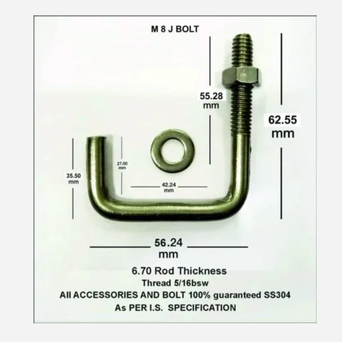 Home PV+ SS J Hook M8 40mm x 40mm | Homemaint