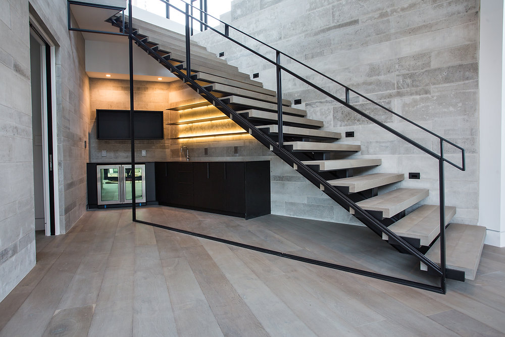 Custom Floating Stair Treads