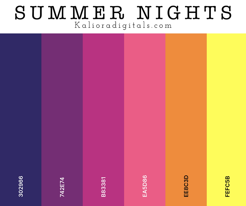 June 2020 Color Palette