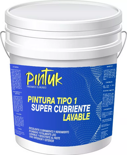 Pintura Vinilo Tipo 1 Lavable - Blanco Y Color 5 Galones | Ferreteria ...