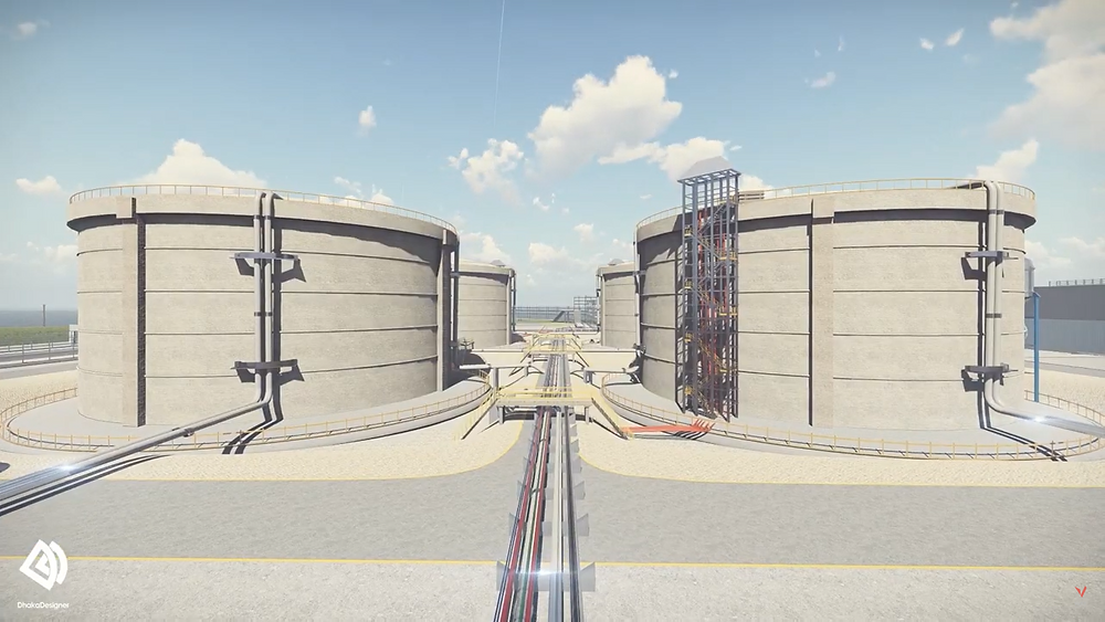 Liquid Natural Gas (Lng) Plant I 3d Animation