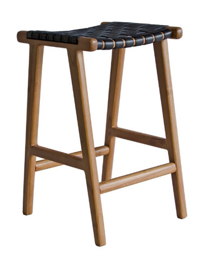 Weave Stool Black | Bay Furniture