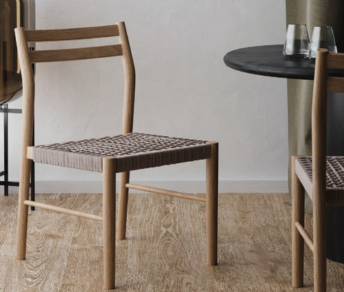 Lora Chair Timber with Rope | Bay Furniture