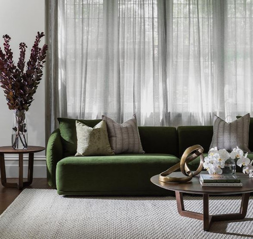 Gemma 3.5 Seater Lounge Forest Green | Bay Furniture