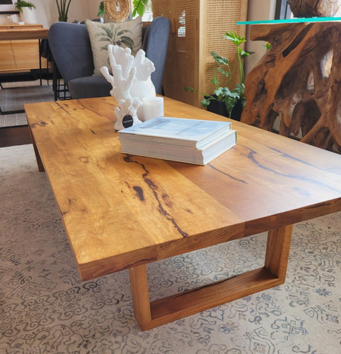 Marri Coffee Table U leg with Waterfall End | Bay Furniture