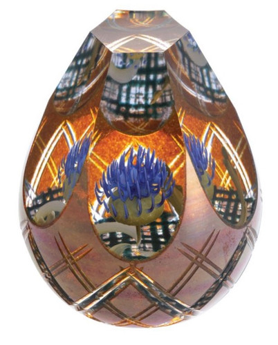 Scottish Gilded Thistle - Caithness Glass Paperweight | Tweeds of Scotland