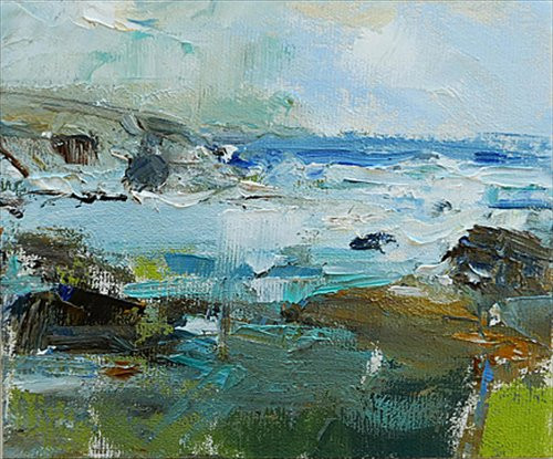 Around the Headland, Aberporth, Cardigan Bay, Wales. Framed | Judith ...