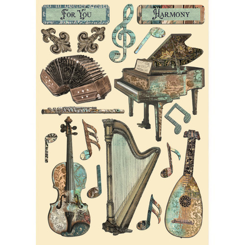 Colored Wooden shape A5 - Music | Viola Craft