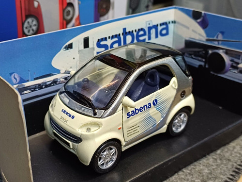Sabena Scale 1-033 model Smart Car Pull Back Qualiflyer Colors Diecast ...