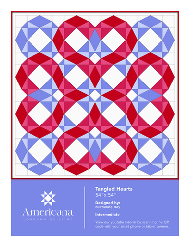 Tangled Hearts Wall Hanging | Americana Longarm Qu