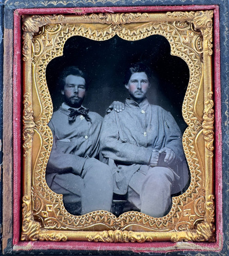 1/6 Tintype of Southern Pards in Confederate Home Spun Uniforms ...