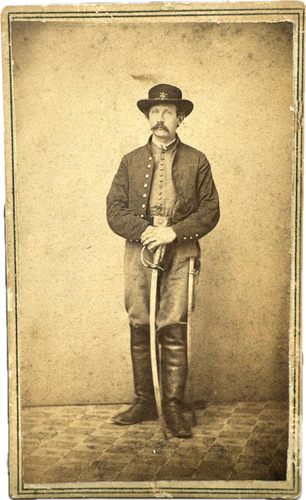 CDV of Federal Cavalry Soldier with Saber and New Haven, Connecticut ...