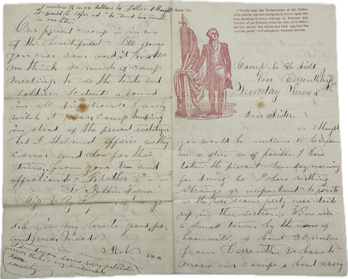 Civil War Letter from Robert Kepney, 7th Iowa Infantry Corinth ...