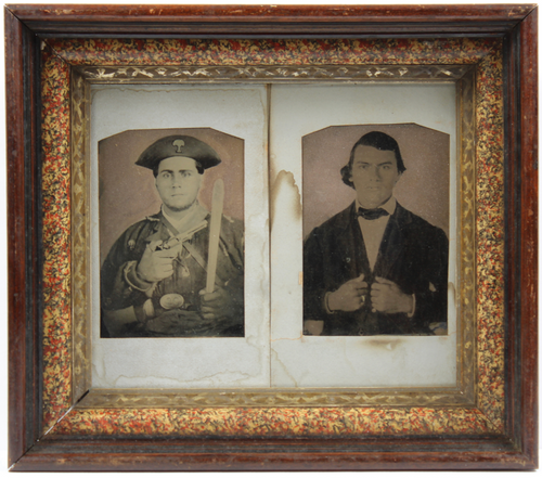 Kennett Confederate Brothers Tintypes in Antique Wood Frame | Massie's ...