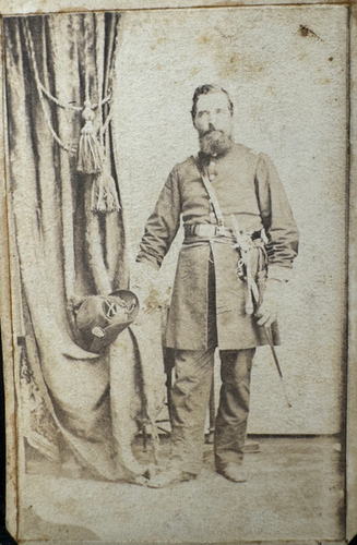 CDV of Dr. David B. Allen of the 1st Iowa Cav with Period Signature ...