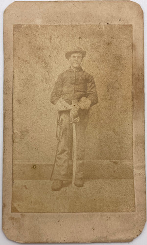 Federal Cavalry CDV with Saber | Massie's Antiques