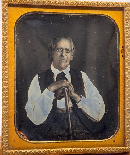 Stoic Old Man 1/6th Plate Daguerreotype with Orginal Photographer Seals ...